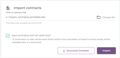 How to import contract details