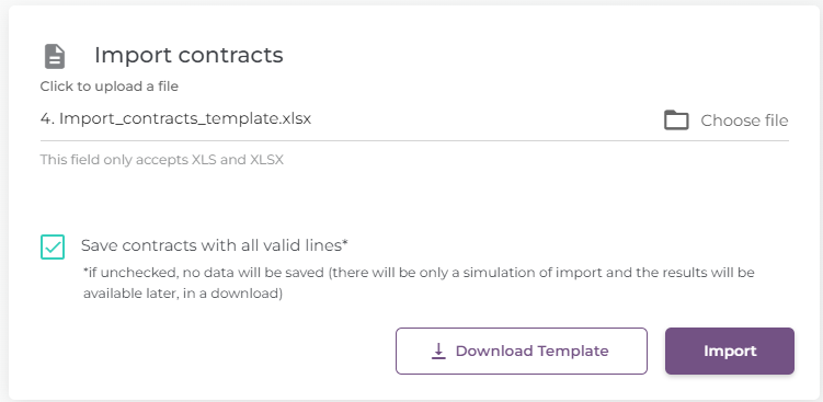 How to import contract details